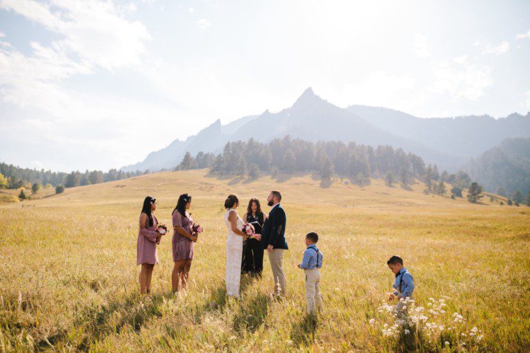 Elopement with Kids on the Chautauqua Trail in Boulder | Fall of 2020